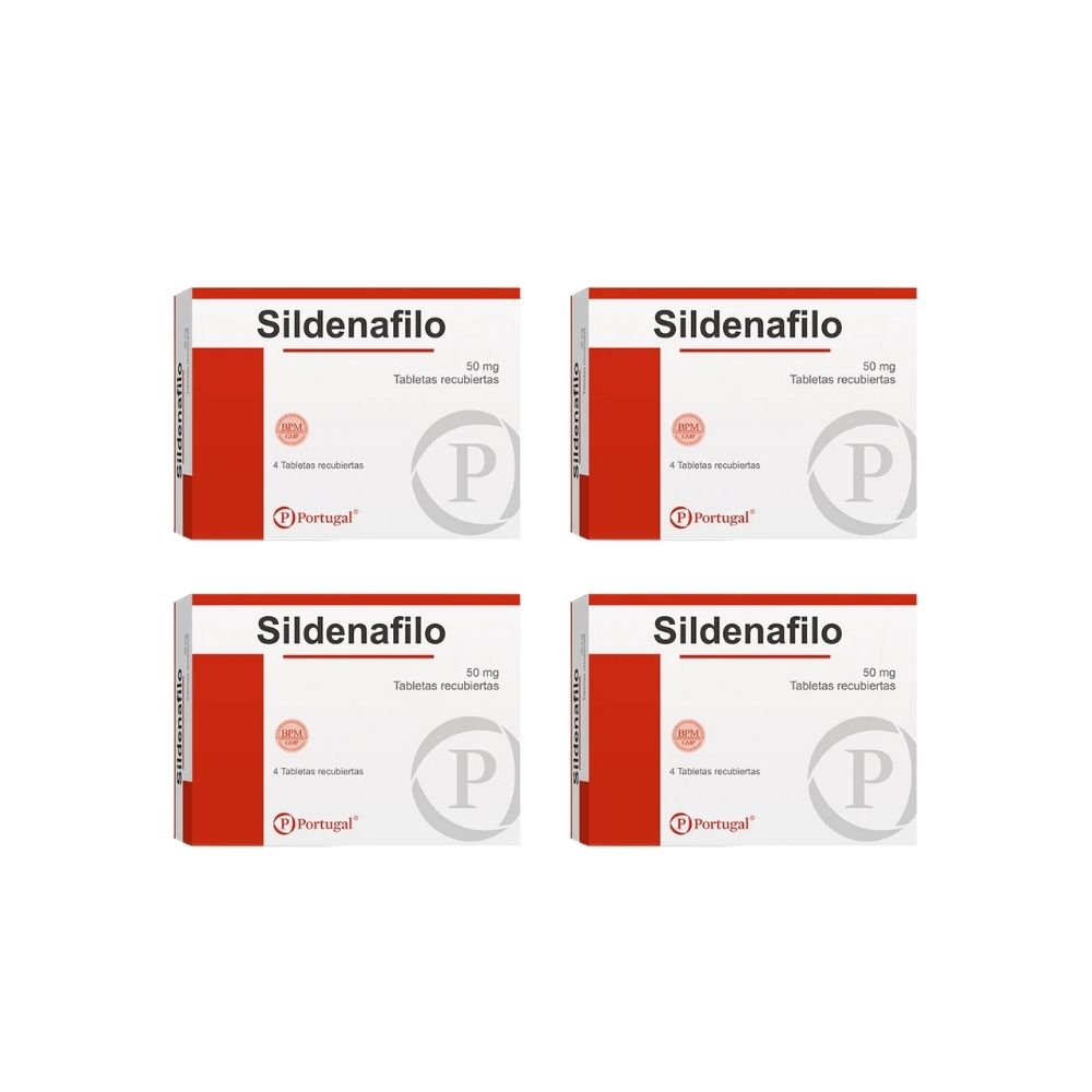 Pack Sildenafilo 50 Mg Portugal - Blíster 4 Tabletas Recubiertas 4 Und ...